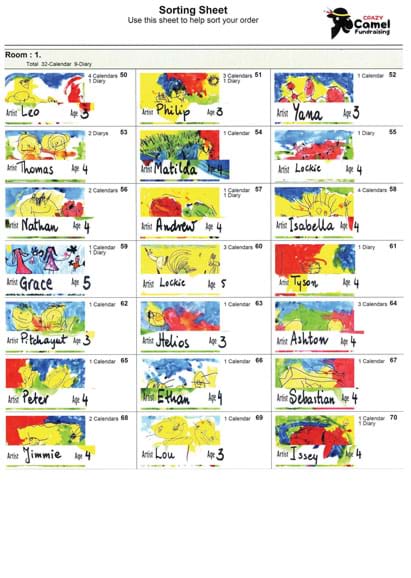 Sorting sheets make order processing easier
